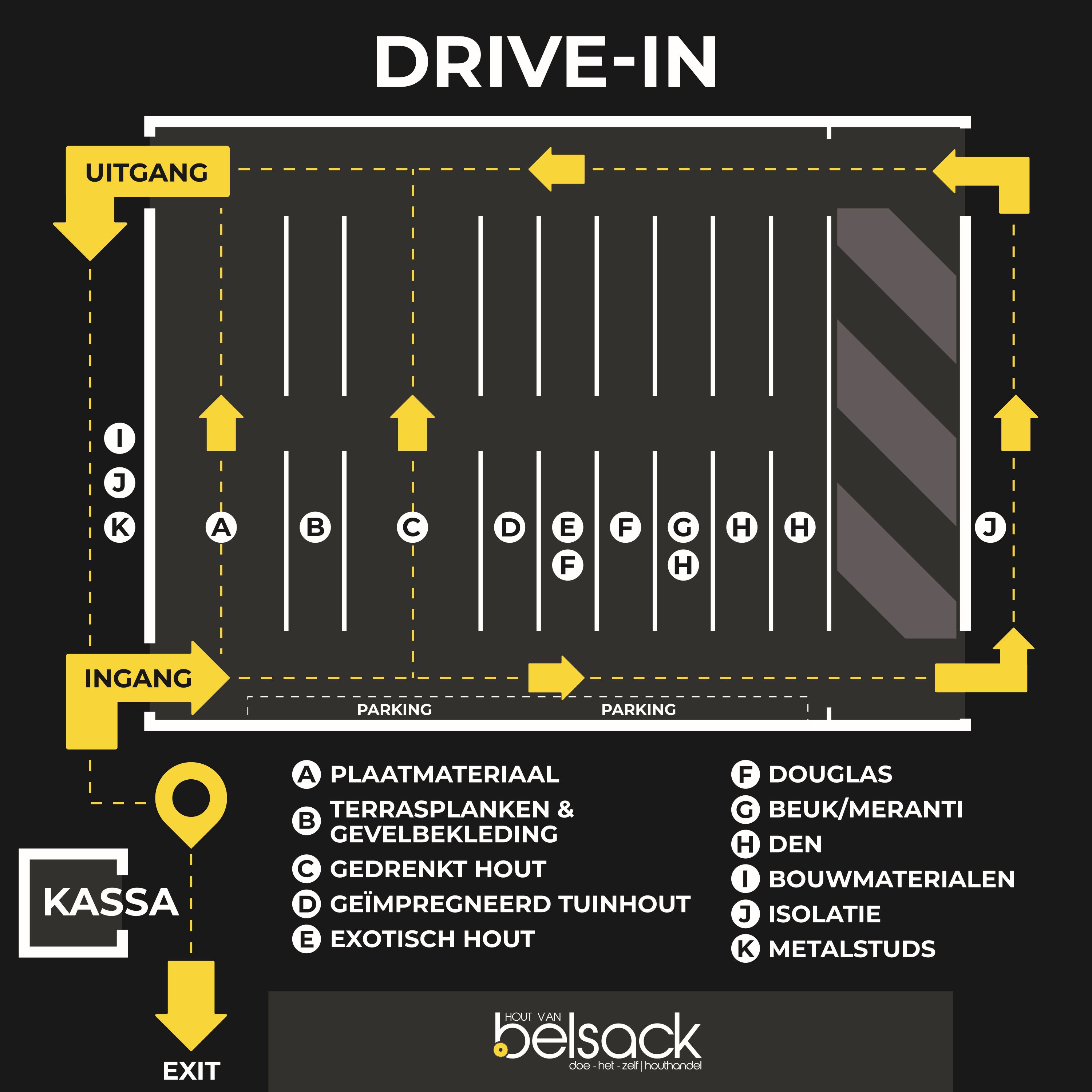 Drive-in Belsack Halle | Snel je bouwmaterialen ophalen - Belsack